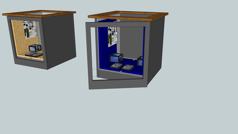 Computer Cabinet w/ 2 computers built in. | 3D Warehouse