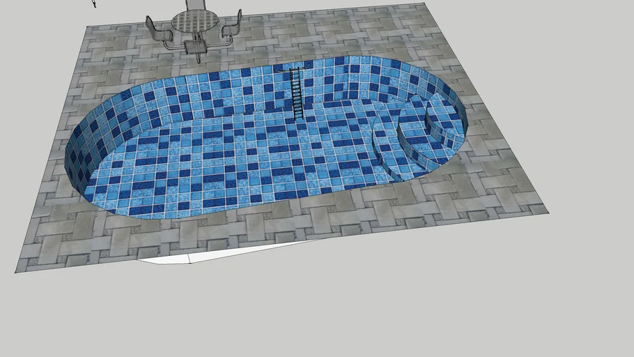 pool with picnic table | 3D Warehouse