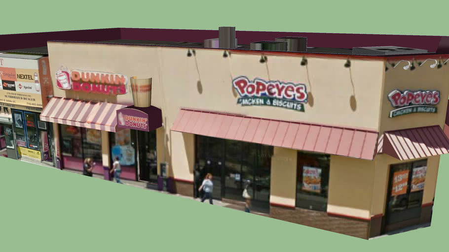 Popeye's and Dunkin Donut | 3D Warehouse