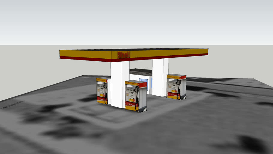 Shell Gas Station | 3D Warehouse