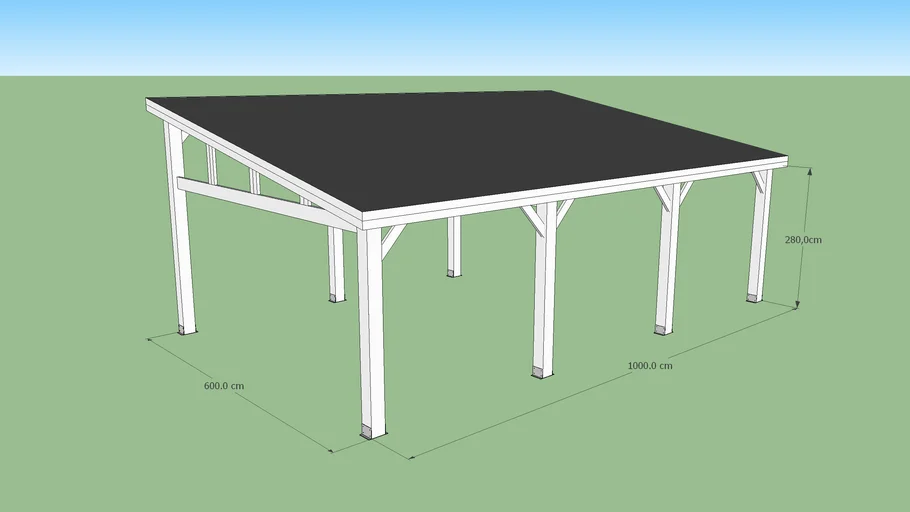haut vent bois monopente | 3D Warehouse