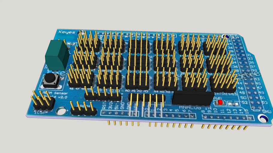 Arduino Mega Sensor Shield | 3D Warehouse
