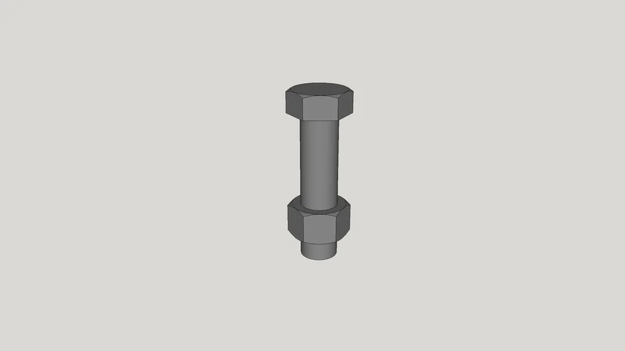 1/2' x 2' hex bolt | 3D Warehouse