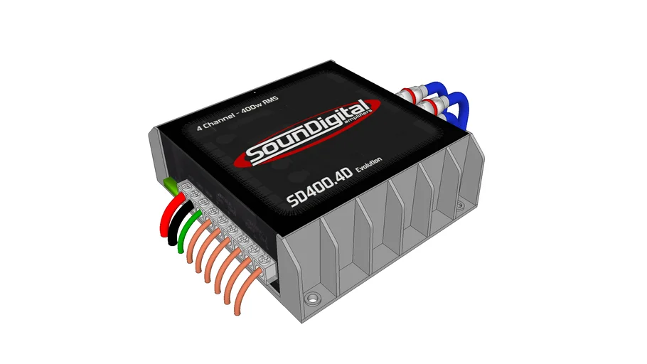 AMPLIFICADOR Soundigital SD400.4D Evolution | 3D Warehouse