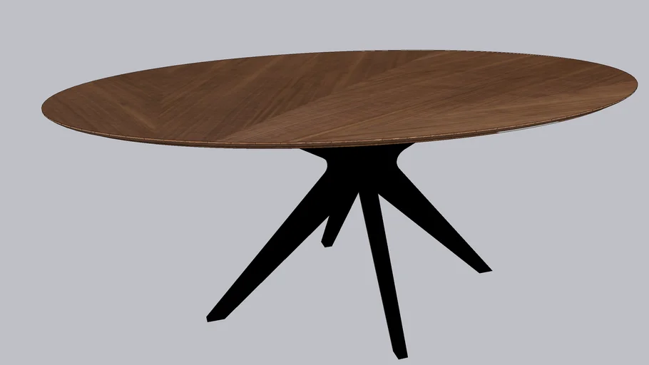 Oval wodden table | 3D Warehouse