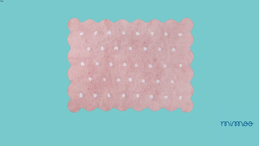 Tapete Galleta Rosa 120 x 160cm - Lorena Canals - Mimoo Toys | 3D Warehouse