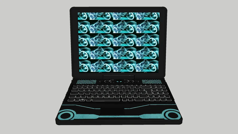 ETech: Custom Tron Alienware Laptop | 3D Warehouse
