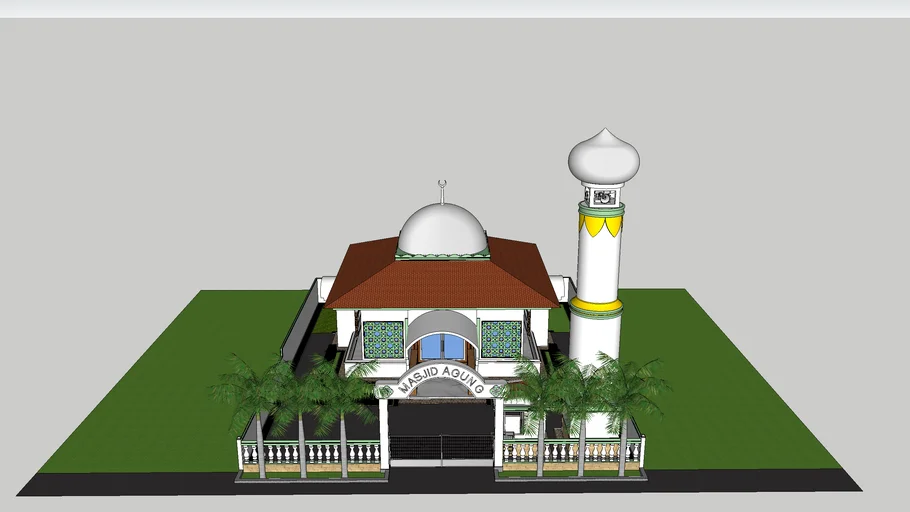 Masjid Mushola Mosque with Tower menara | 3D Warehouse