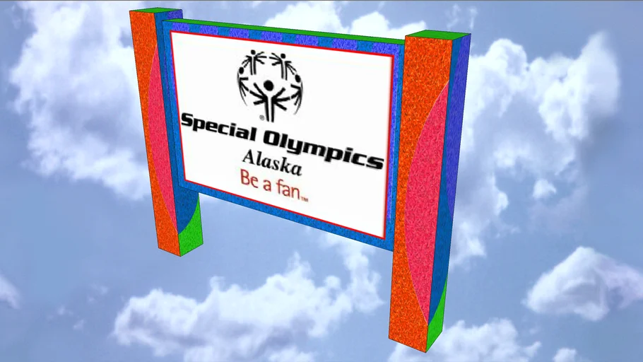 Special Olympics Be a Fan Sign - Sketchup 7 | 3D Warehouse