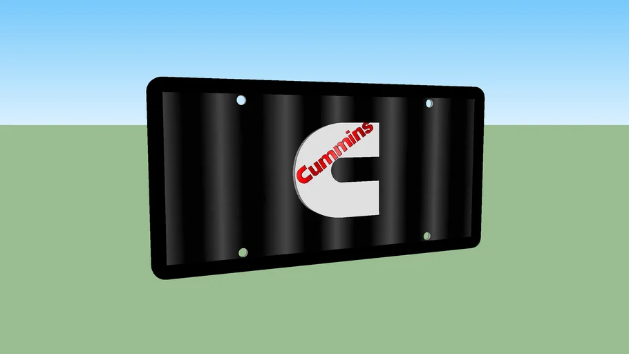 Cummins Diesel license plate cover | 3D Warehouse