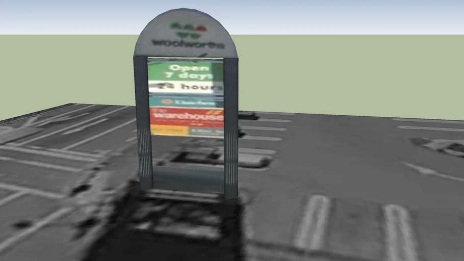Woolworths Shopping Center Sign | 3D Warehouse