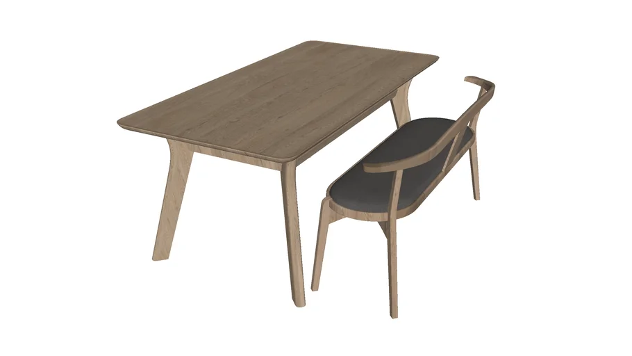 AGILE SETTE & RECTANGULAR TABLE | 3D Warehouse