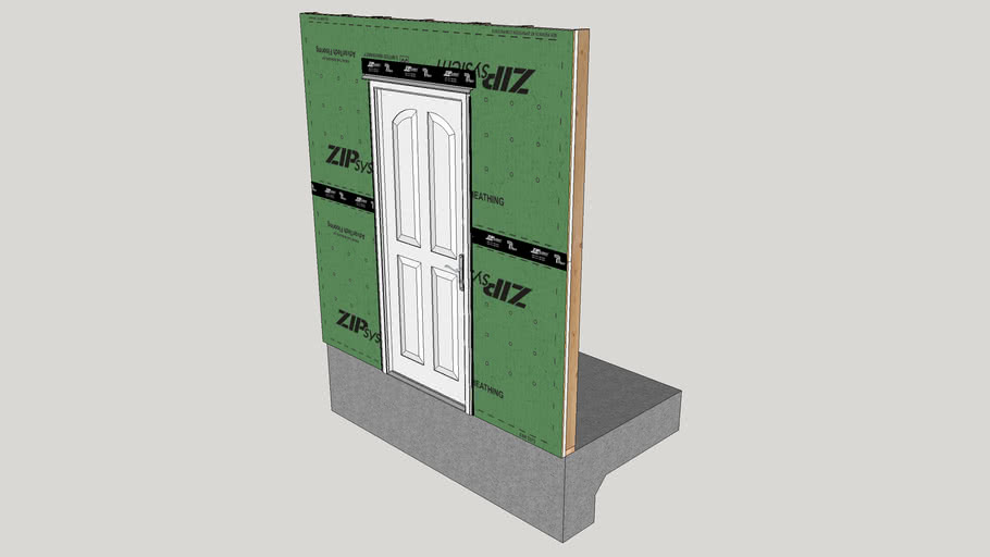 Brick Mould Door with ZIP System R-Sheathing | 3D Warehouse