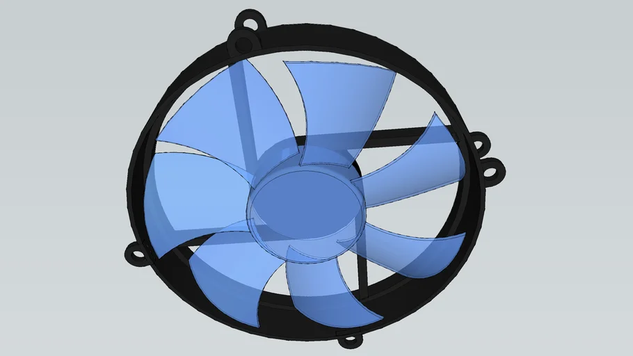 140mm blue led fan | 3D Warehouse