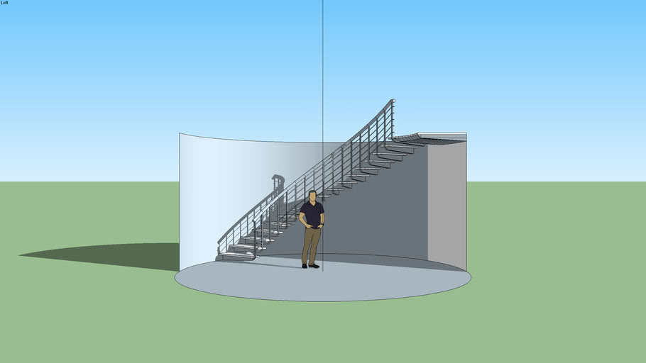 Curved staircase 7' rise | 3D Warehouse