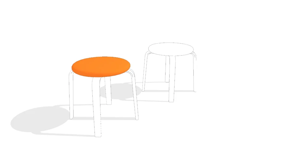 Zones Stacking Low Backless Stool | 3D Warehouse