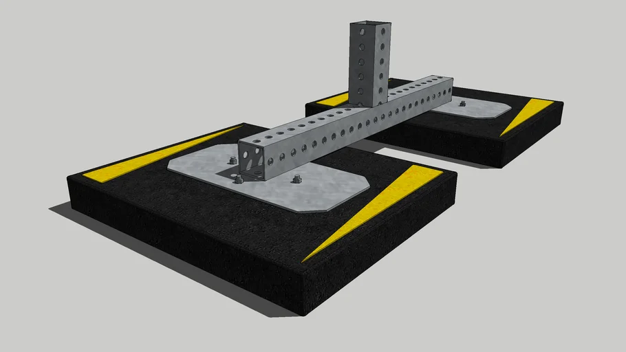 Rooftop Rubber Base Support - 42Lb: RTSF42 | 3D Warehouse