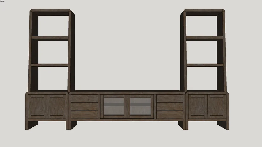 Open Shelf with TV Unit.skp | 3D Warehouse