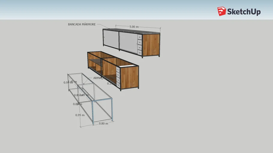 bancada lab | 3D Warehouse