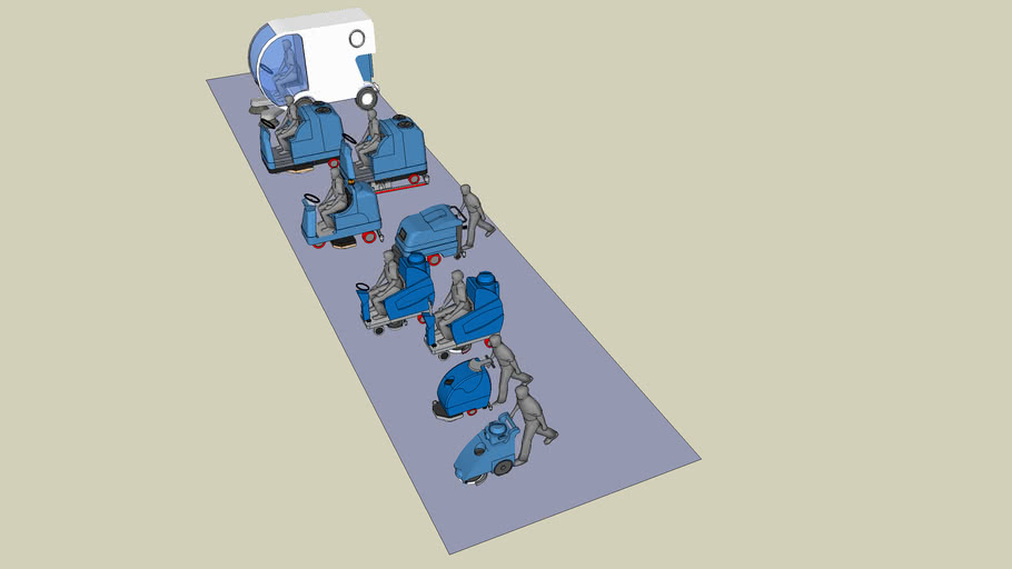SCRUBBING and SWEEPING MACHINE | 3D Warehouse
