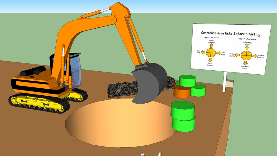 Animated JCB with Hydraulics & Joystick Control | 3D Warehouse