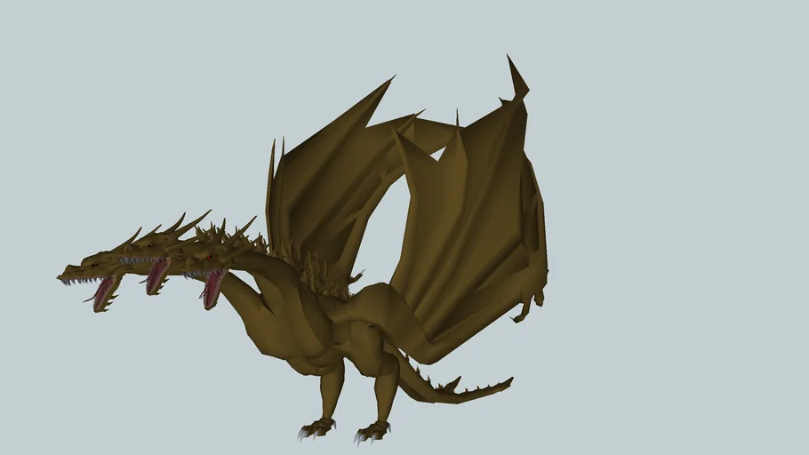 dragon a trois tete | 3D Warehouse