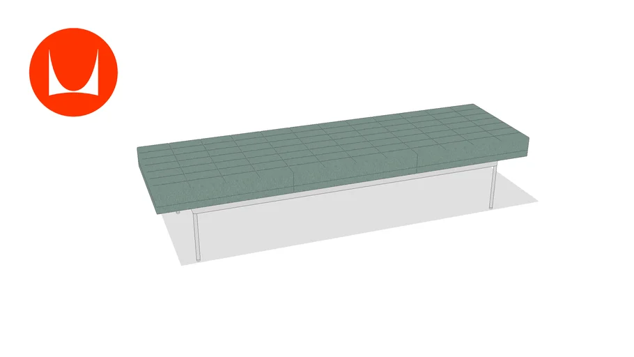 Tufted_Bench | 3D Warehouse