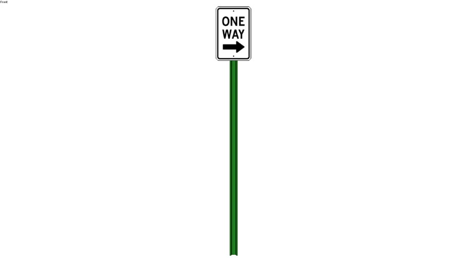 Sign One Way Right | 3D Warehouse