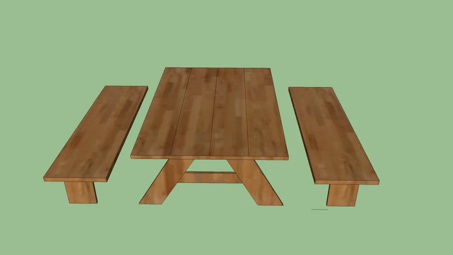 Basic picnic table | 3D Warehouse