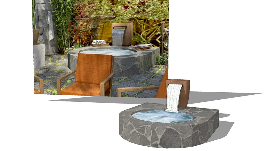Hot Tub, Spa, Fountain | 3D Warehouse