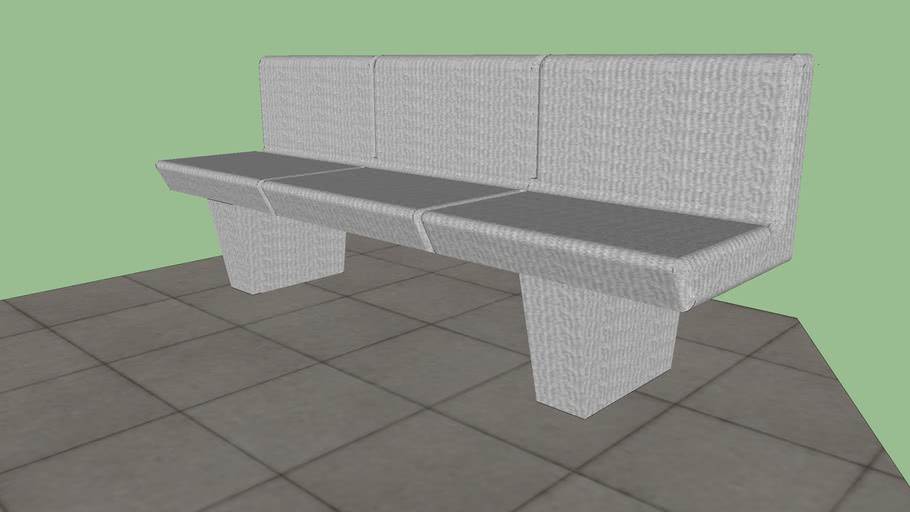 Artificial stone urban bench | 3D Warehouse