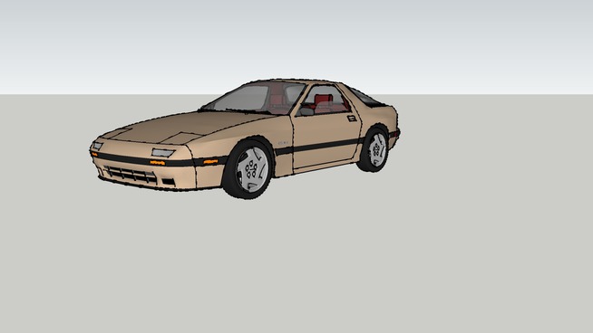 1986-88 FC Mazda RX-7 GXL EXCEPTIONALLY DETAILED | 3D Warehouse
