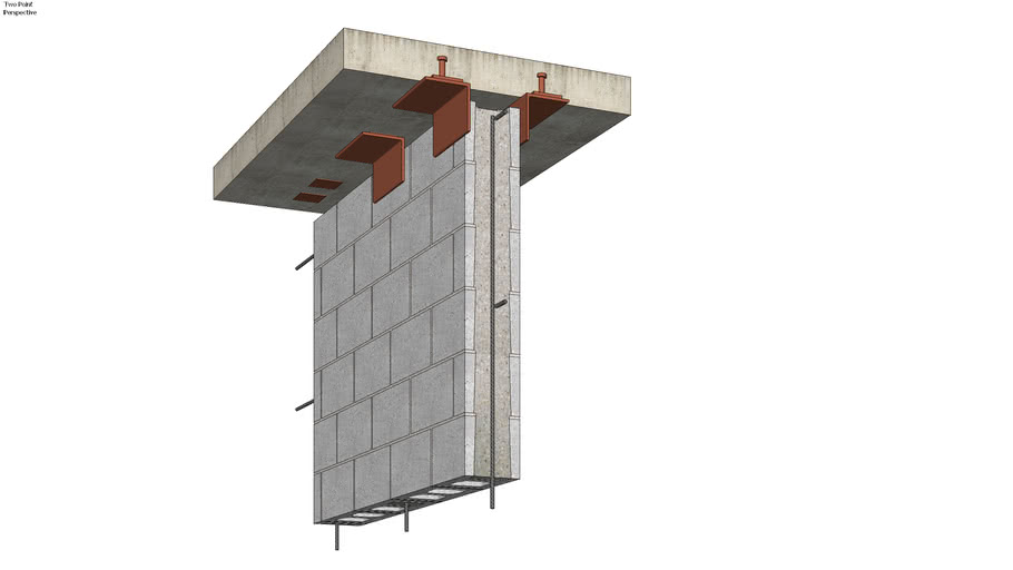02.120.0210A Masonry restraint at concrete floor above | 3D Warehouse