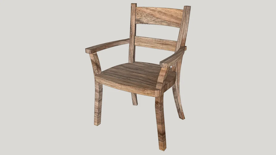 Walnut Captain's Chair | 3D Warehouse