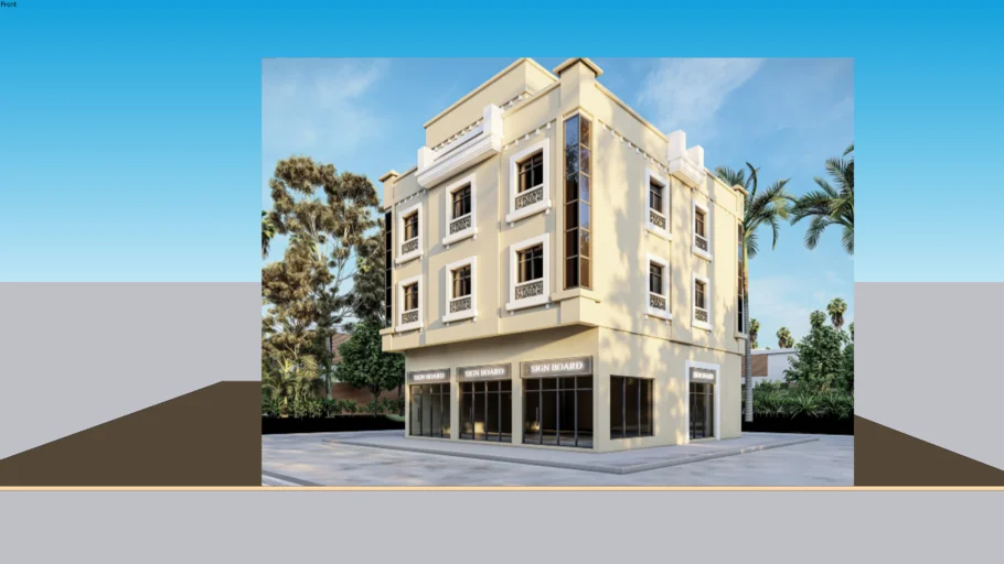 CLASSIC G+2 BUILDING | 3D Warehouse