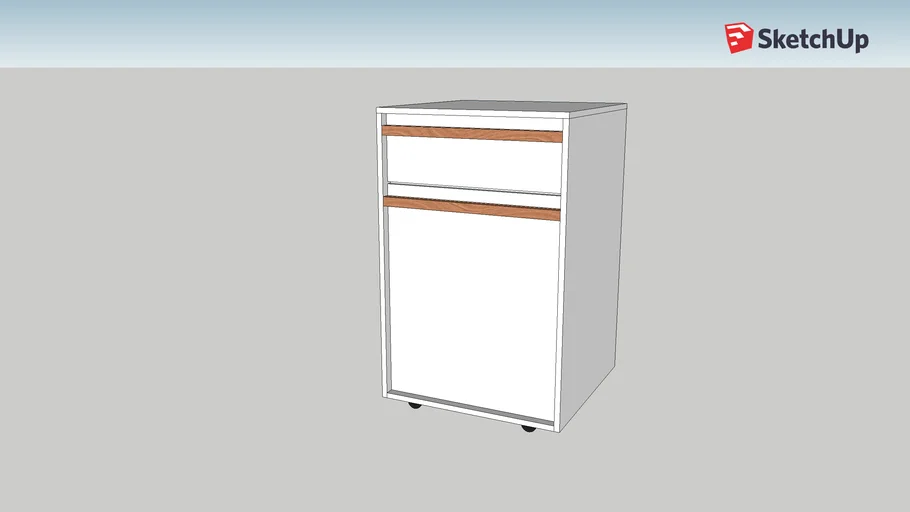 Gimm - Caisson de rangement pour bureau - Habitat | 3D Warehouse