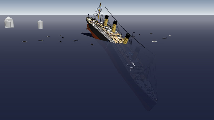 Titanic sinking daytime | 3D Warehouse