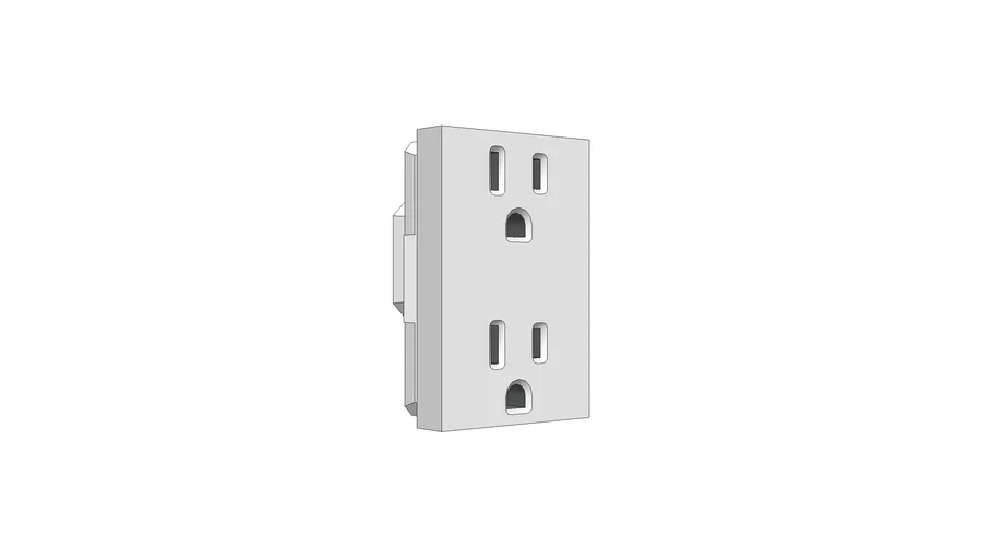 S70322074, Orion - duplex American socket outlet 2P+E 15A 250V - 3 ...