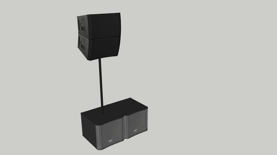 QSC KLA12 & KW181 Sub Stack | 3D Warehouse