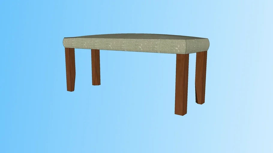 Fabric Padded Bench | 3D Warehouse