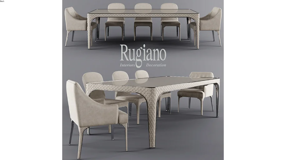 Rugiano Alexander Dining Set 3DSKY | 3D Warehouse