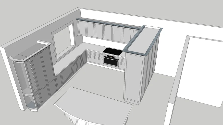 kitchen design semi traditional | 3D Warehouse