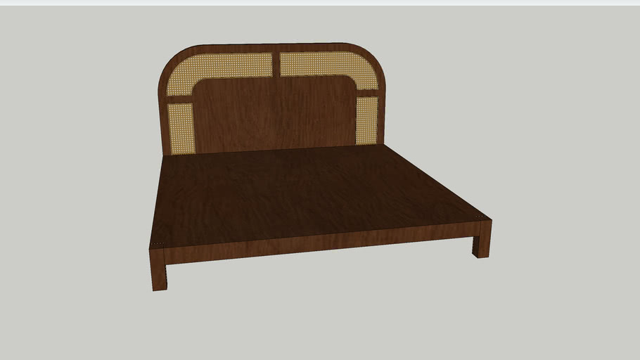 Cb2 Nadi Cane King Bed | 3D Warehouse