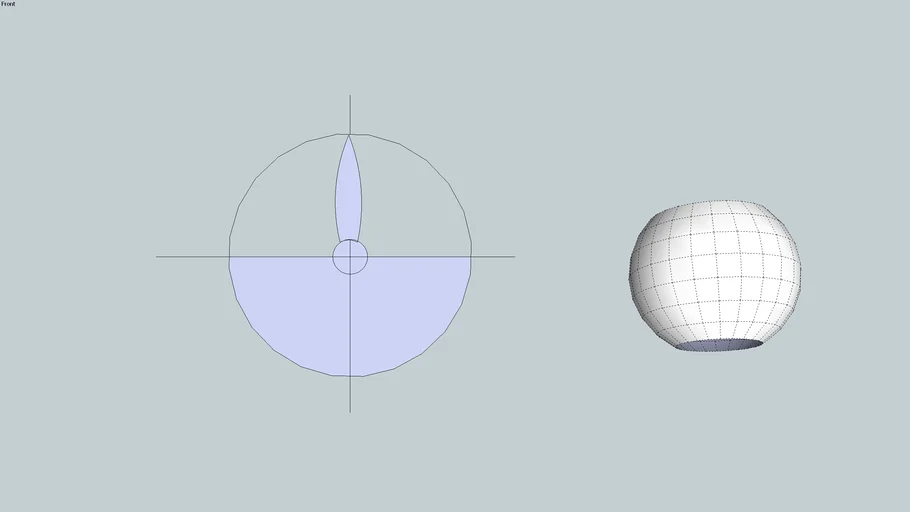Hollowed out and opened sphere | 3D Warehouse