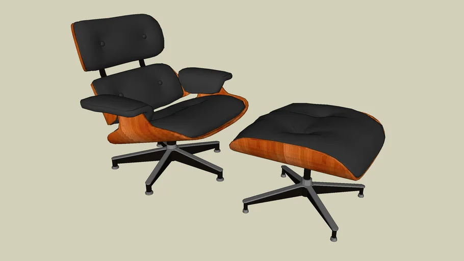 Poltrona e Puff Charles Eames | 3D Warehouse