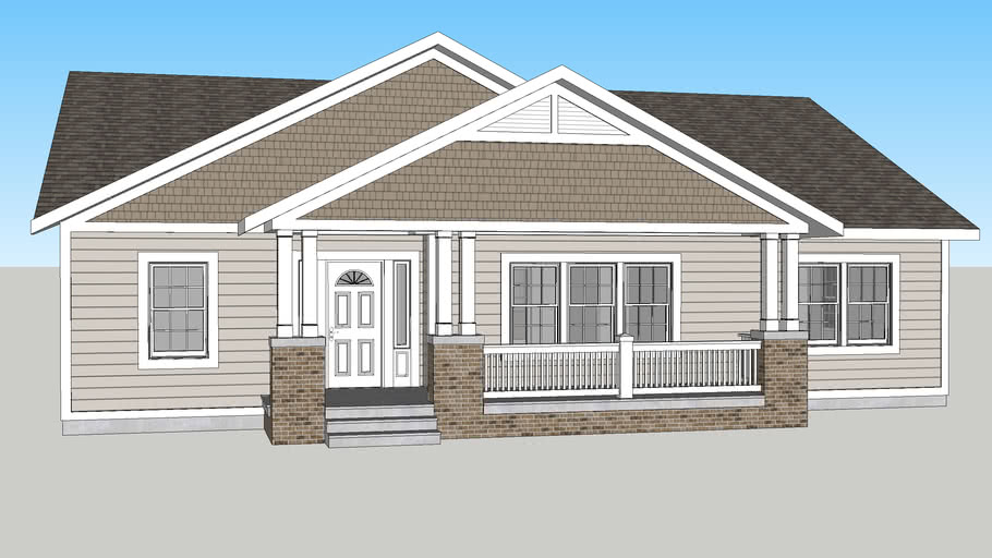Side gable ranch house | 3D Warehouse
