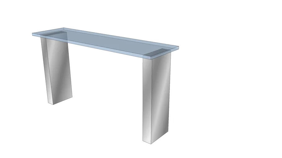 SCAN DESIGN thick glass console table | 3D Warehouse