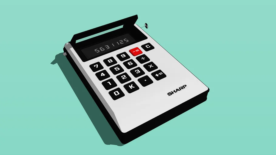 SHARP Pocket Calculator EL-805 (1973:Japan) | 3D Warehouse