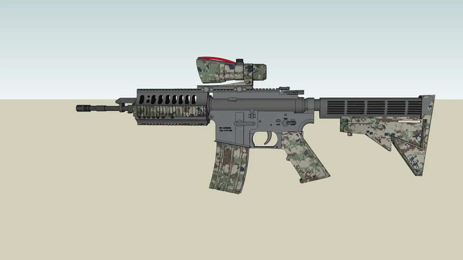 M4A1 with ACOG | 3D Warehouse
