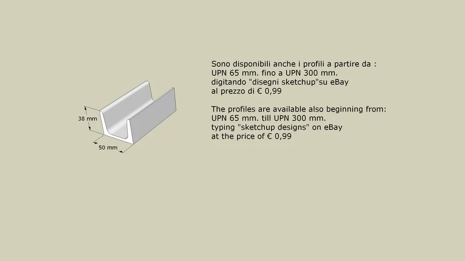 UPN 50 mm. | 3D Warehouse